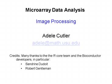 PPT – Microarray Data Analysis PowerPoint presentation | free to view ...