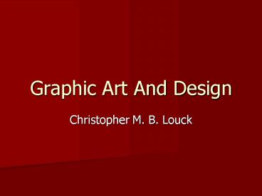 Graphic Art And Design presentation | free to view