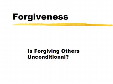 Forgiveness presentation | free to view