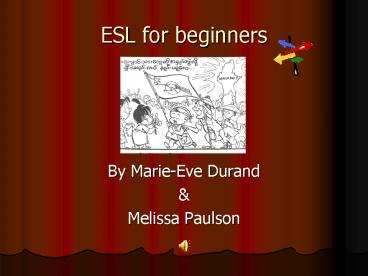 ESL for beginners presentation | free to view