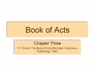 PPT – Book of Acts PowerPoint presentation | free to view - id: 21de7-YjFiY