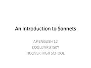 PPT – Sonnets PowerPoint presentation | free to view - id: 119e92-ZWJlY
