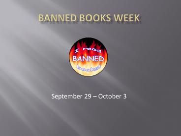 Banned Books Week presentation | free to view