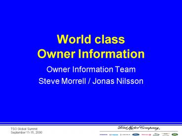 PPT – World class Owner Information PowerPoint presentation | free to ...