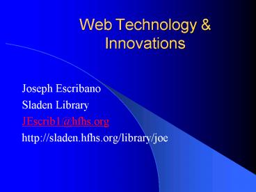 PPT – Web Technology PowerPoint presentation | free to view - id: 232bb ...