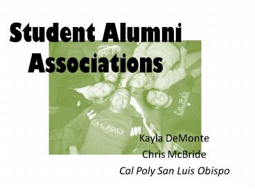 Student Alumni Associations presentation | free to view
