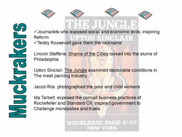 Muckrakers presentation | free to view