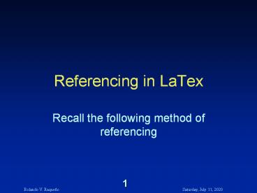 PPT – Referencing in LaTex PowerPoint presentation | free to download ...