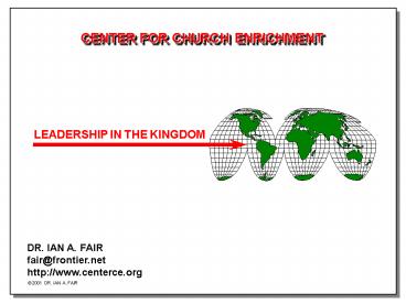 2001 DR. IAN A. FAIR presentation | free to view