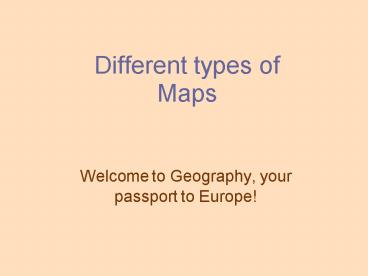 Different types of Maps presentation | free to view