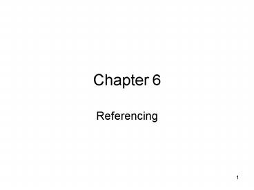 Referencing presentation | free to view
