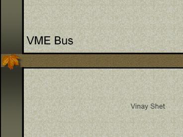 VME Bus presentation | free to download