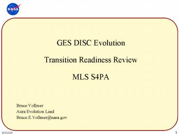 PPT – GES DISC Evolution PowerPoint presentation | free to view - id ...