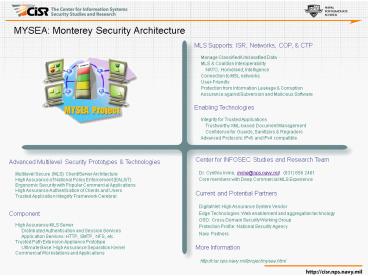 PPT – Advanced Multilevel Security Prototypes PowerPoint presentation ...