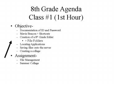 8th Grade Agenda Class presentation | free to view