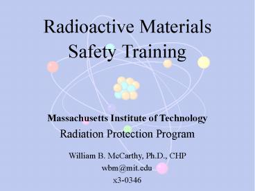 Radioactive Materials Safety Training presentation | free to download