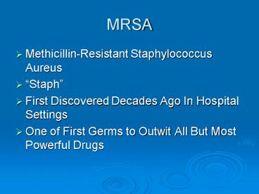 MRSA presentation | free to view