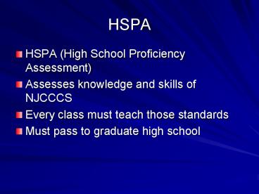 HSPA presentation | free to view