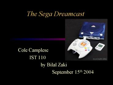 The Sega Dreamcast presentation | free to view