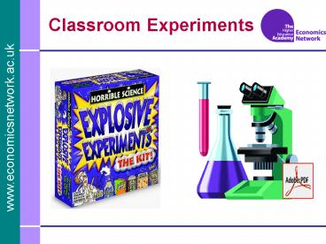 Classroom Experiments presentation | free to download