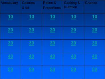 PPT – A measurement that indicates the energy value of foods ...