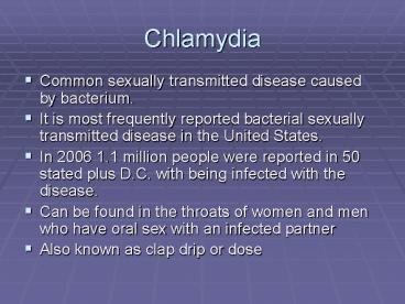 Chlamydia presentation | free to view