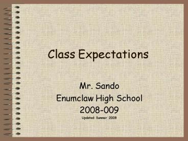 Class Expectations presentation | free to view