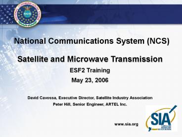 PPT – National Communications System NCS PowerPoint presentation | free ...