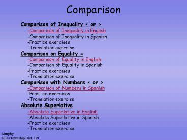 PPT – Comparison PowerPoint presentation | free to view - id: 28c84-OWZmM