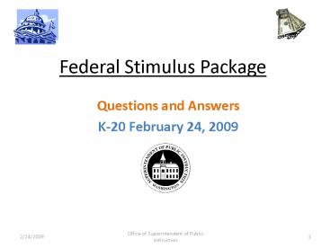 PPT – Federal Stimulus Package PowerPoint presentation | free to view ...
