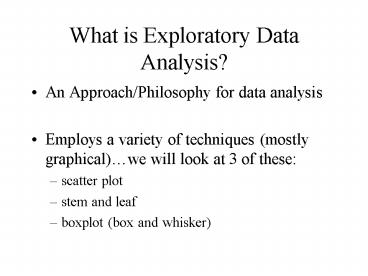 What is Exploratory Data Analysis presentation | free to view