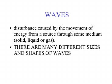 WAVES presentation | free to view