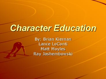 Character Education presentation | free to view