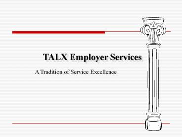 TALX Employer Services presentation | free to view