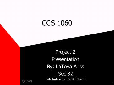 CGS 1060 presentation | free to download