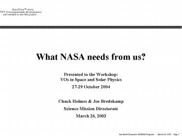 PPT – What NASA needs from us PowerPoint presentation | free to ...
