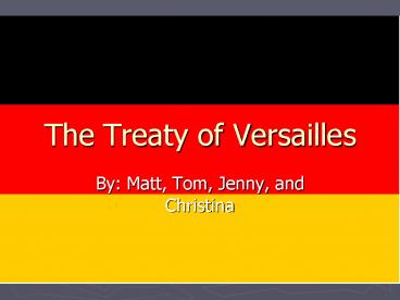 The Treaty of Versailles presentation | free to view
