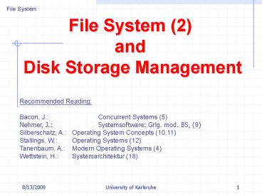 PPT – File System PowerPoint presentation | free to view - id: 2bc63-MDg0M