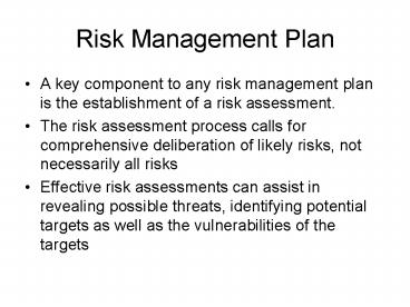 PPT – Risk Management Plan PowerPoint presentation | free to view - id ...