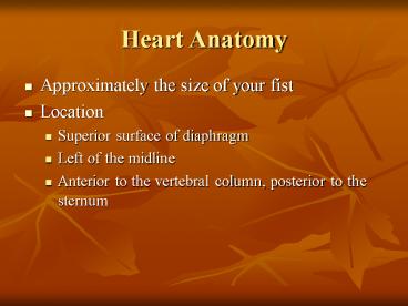 Heart Anatomy presentation | free to view
