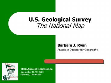 PPT – U.S. Geological Survey The National Map PowerPoint presentation ...
