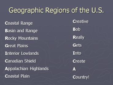 Geographic Regions of the U.S. presentation | free to view