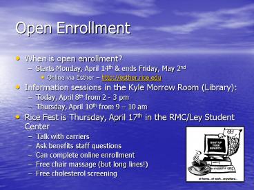 PPT – Open Enrollment PowerPoint presentation | free to view - id ...