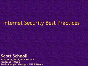 PPT – Internet Security Best Practices PowerPoint presentation | free ...