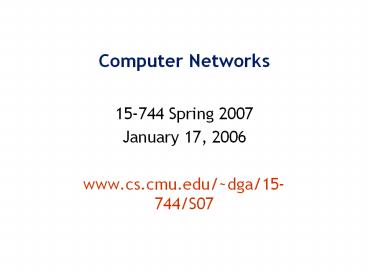 PPT – Computer Networks PowerPoint presentation | free to download - id ...