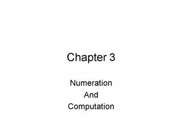 Numeration presentation | free to view