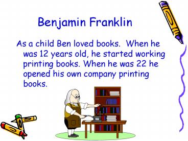 PPT – Benjamin Franklin PowerPoint presentation | free to view - id ...