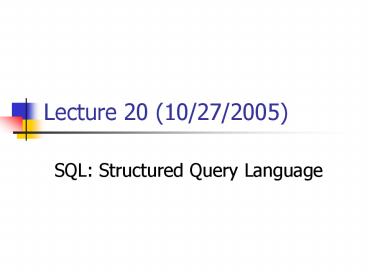 PPT – SQL: Structured Query Language PowerPoint presentation | free to ...