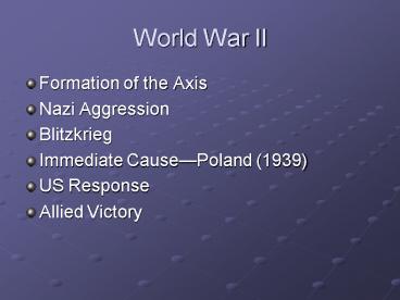 World War II presentation | free to view
