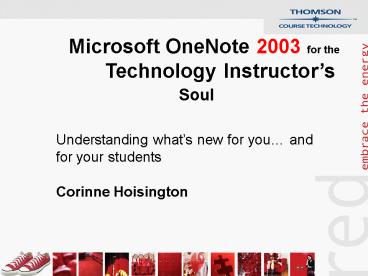 PPT – Microsoft OneNote 2003 PowerPoint presentation | free to view ...